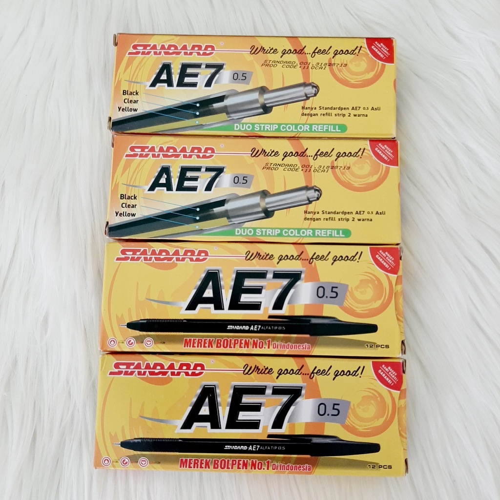 Jual (12 PCS) Pulpen STANDARD AE7/ Bolpoin Standard / Pen Standard per pack | Shopee Indonesia