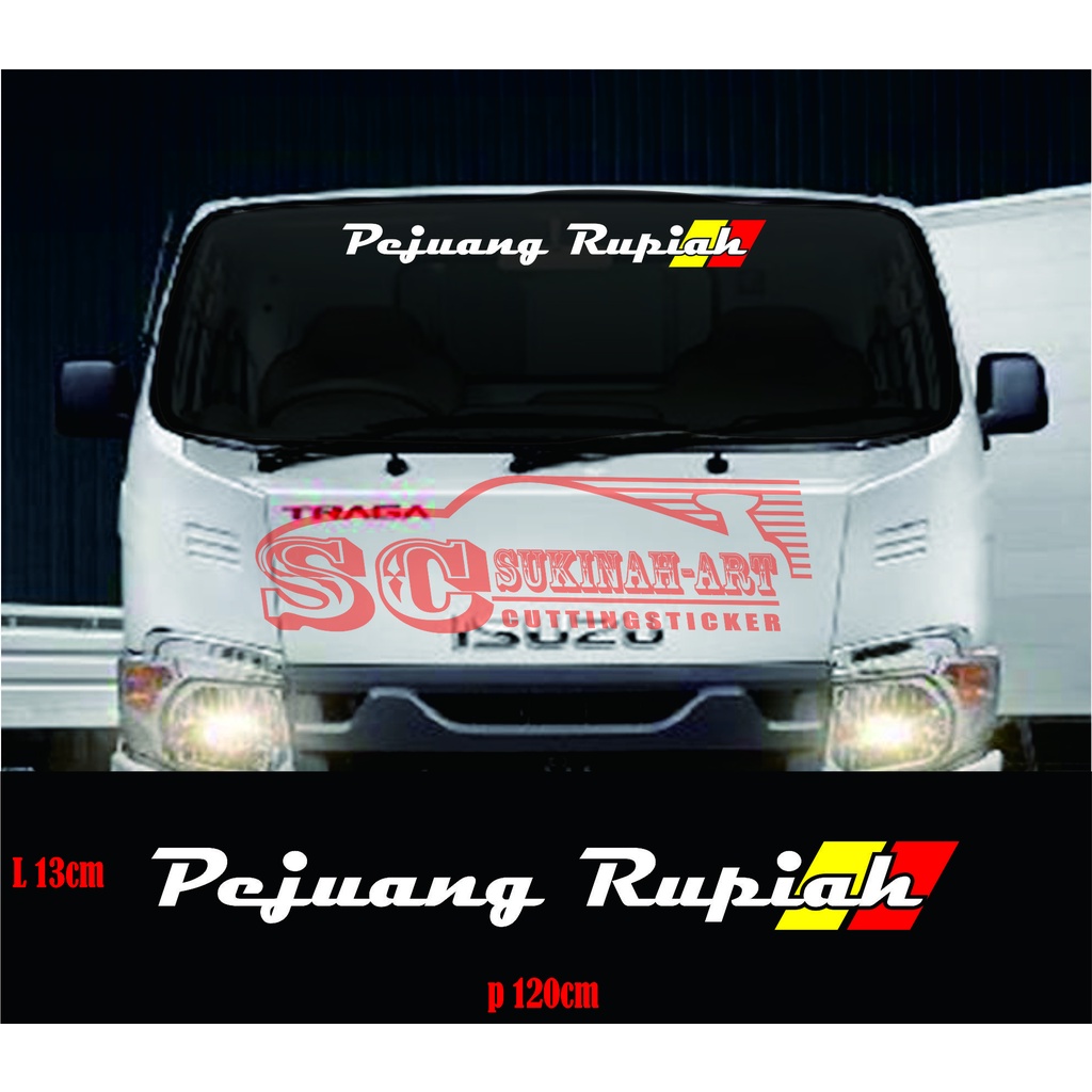 Jual stiker truk tulisan pejuang RupiahL300 truk box canter Traga ...