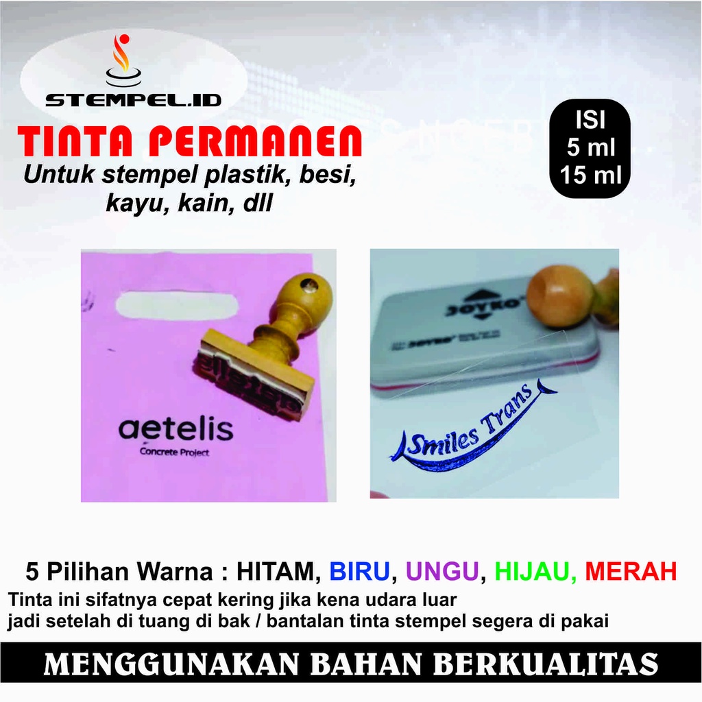 Jual Tinta Stempel Custom Permanen Stempel Plastik Stempel Gelas I Bak Bantalan Tinta | Shopee ...