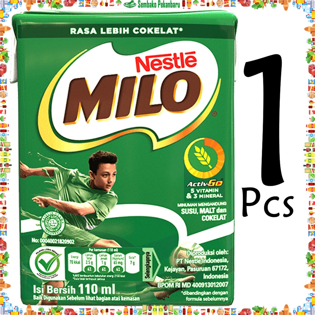Jual Nestle Milo Activ Go Malt Susu Coklat Cokelat UHT 110ml | Shopee Indonesia