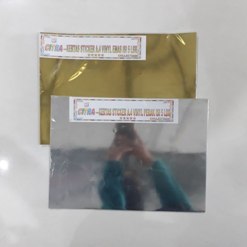 Jual KERTAS STICKER A4 VINYL ISI 5 LEMBAR : CITRA | Shopee Indonesia