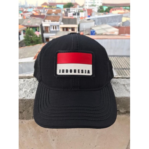 Jual Topi Tartical Velcro Hitam Perekat Indonesia HITAM POLOS | Shopee ...
