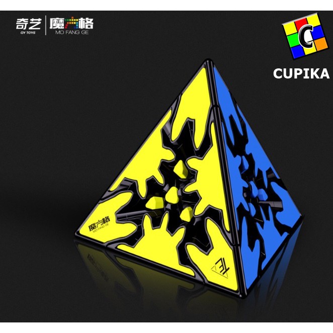 Jual Rubik Gear QiYi Gear Cube Pyraminx Black Based Qiyi Blackbase ...
