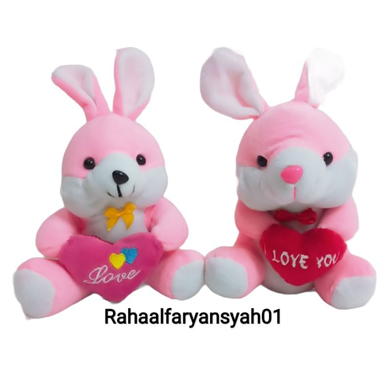 Jual Boneka Kelinci Love Pink Ukuran S SNI | Shopee Indonesia