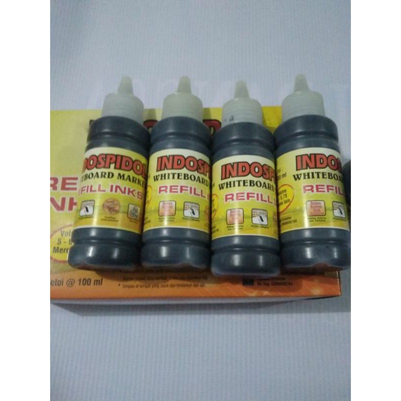 Jual Tinta Isi Ulang Spidol Whiteboard Marker Indospidol 100 ml (Hitam ...