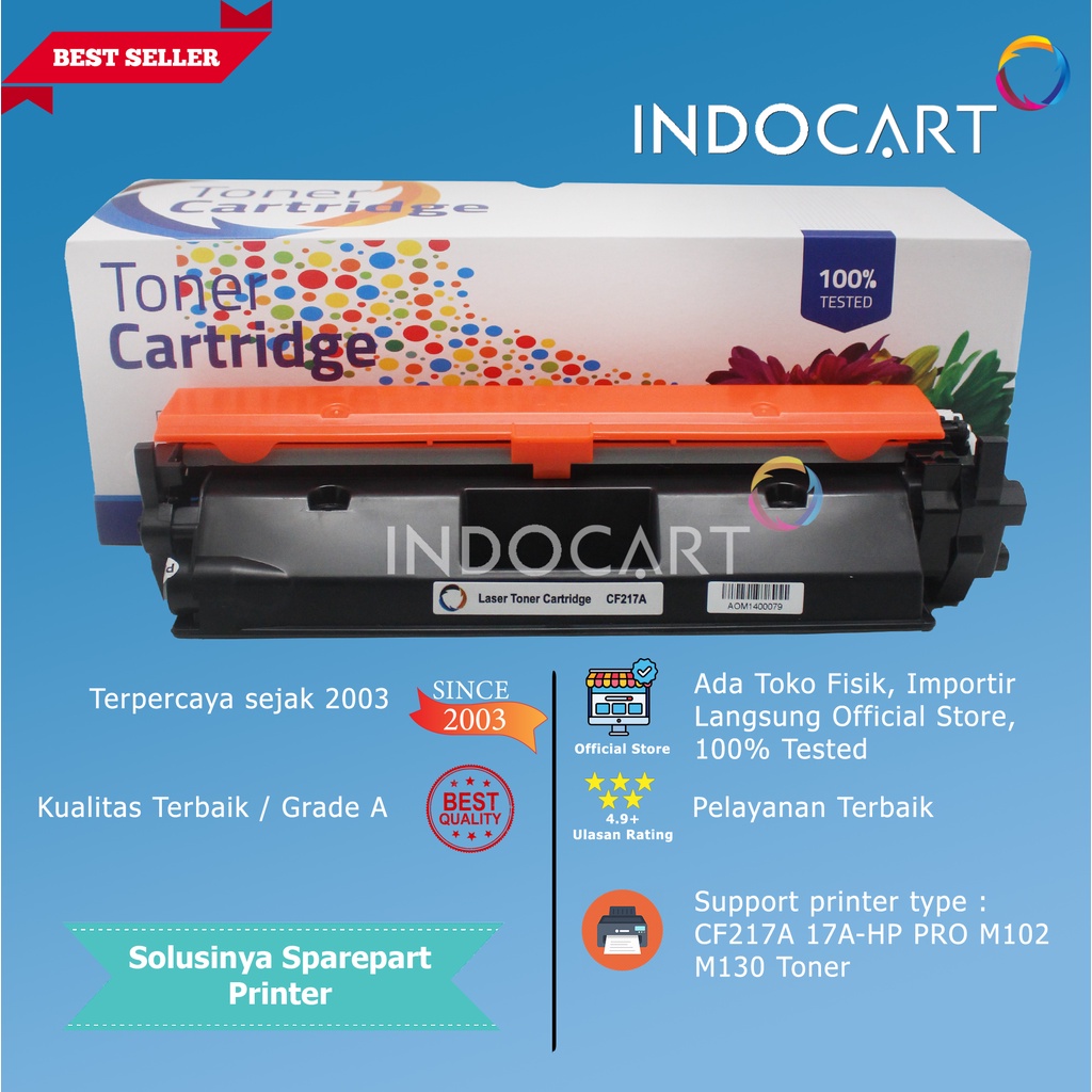 Jual Toner Cartridge Compatible CF217A 17A-Printer HP M102 M130-New ...
