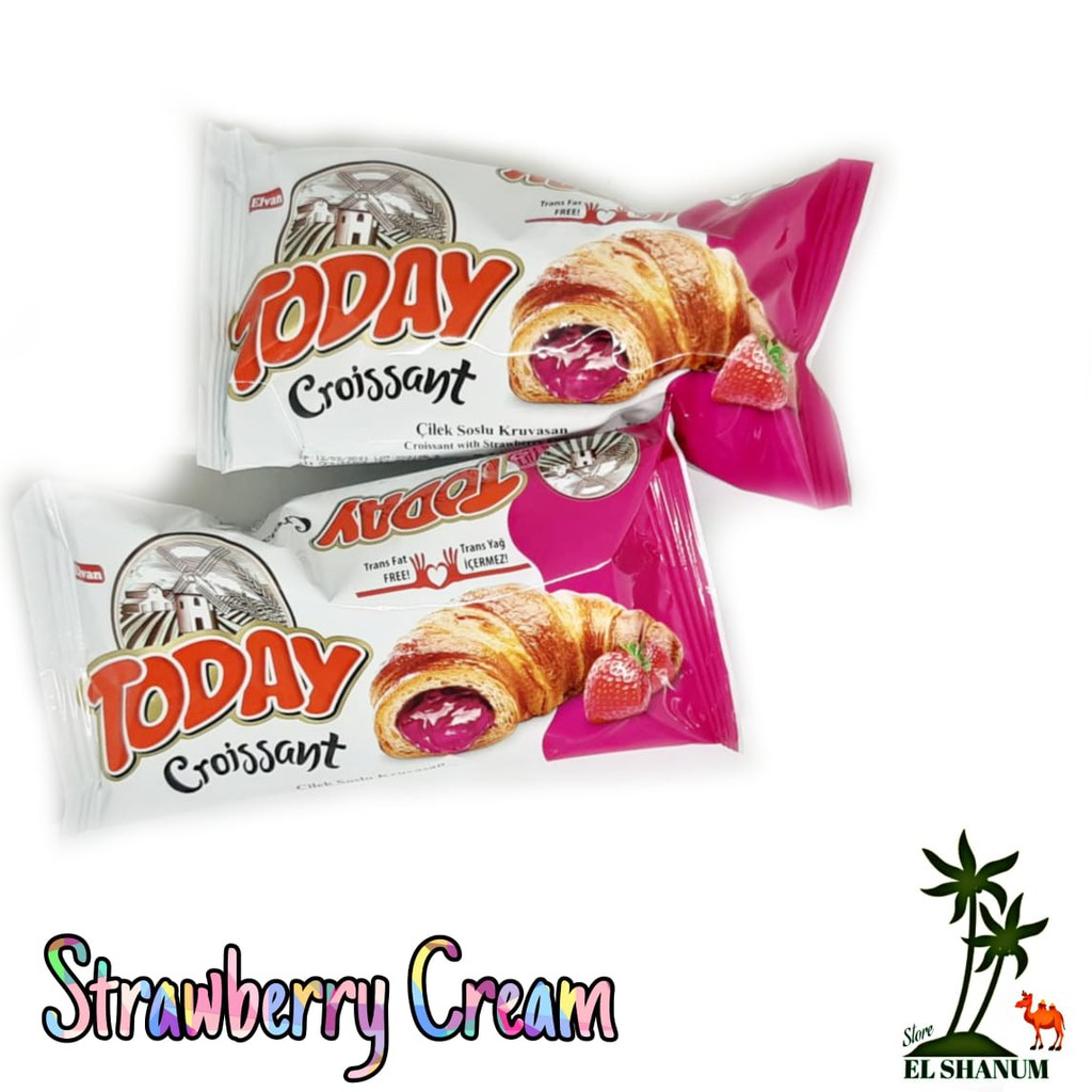 Jual Roti Croissant Strawberry Today 1pcs / Croisant / Roti Arab / Roti ...