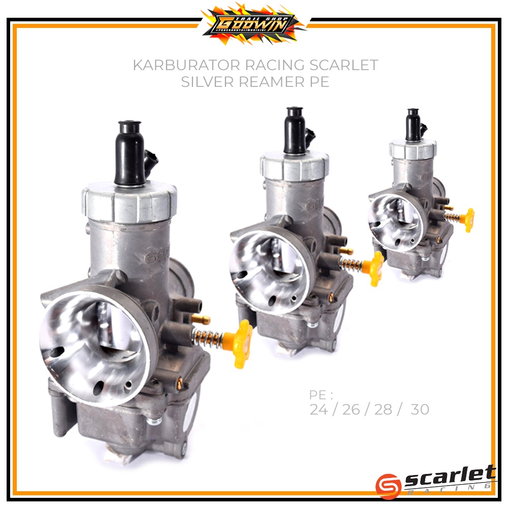 Jual Karburator Karbu SCARLET Silver Reamer PE 24 26 28 30 PE RACING KEIHIN PWK BLACK SERIES BIG ...