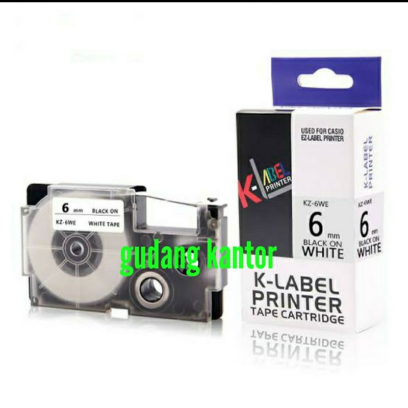 Jual Refill K LABEL Printer 6mm - use Compatible Casio EZ Label Tape 6 ...