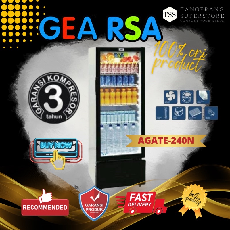 Jual SHOWCASE RSA AGATE240 AGATE 240 AGATE-240 SUPER COOLING SUPER LOW ...