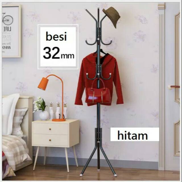 Jual Rak Besi Tongkat Tempat Topi Tas Baju Jas Jaket Patung Besi ...