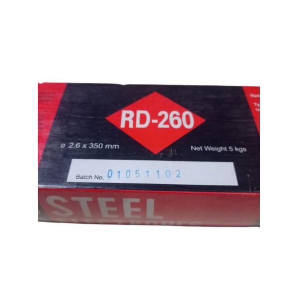 Jual KAWAT LAS Listrik NIKKO RD260 2.0MM X 300 Mm Dan RD 260 2.6 mm x 350 mm Harga per 1/2 kg ...