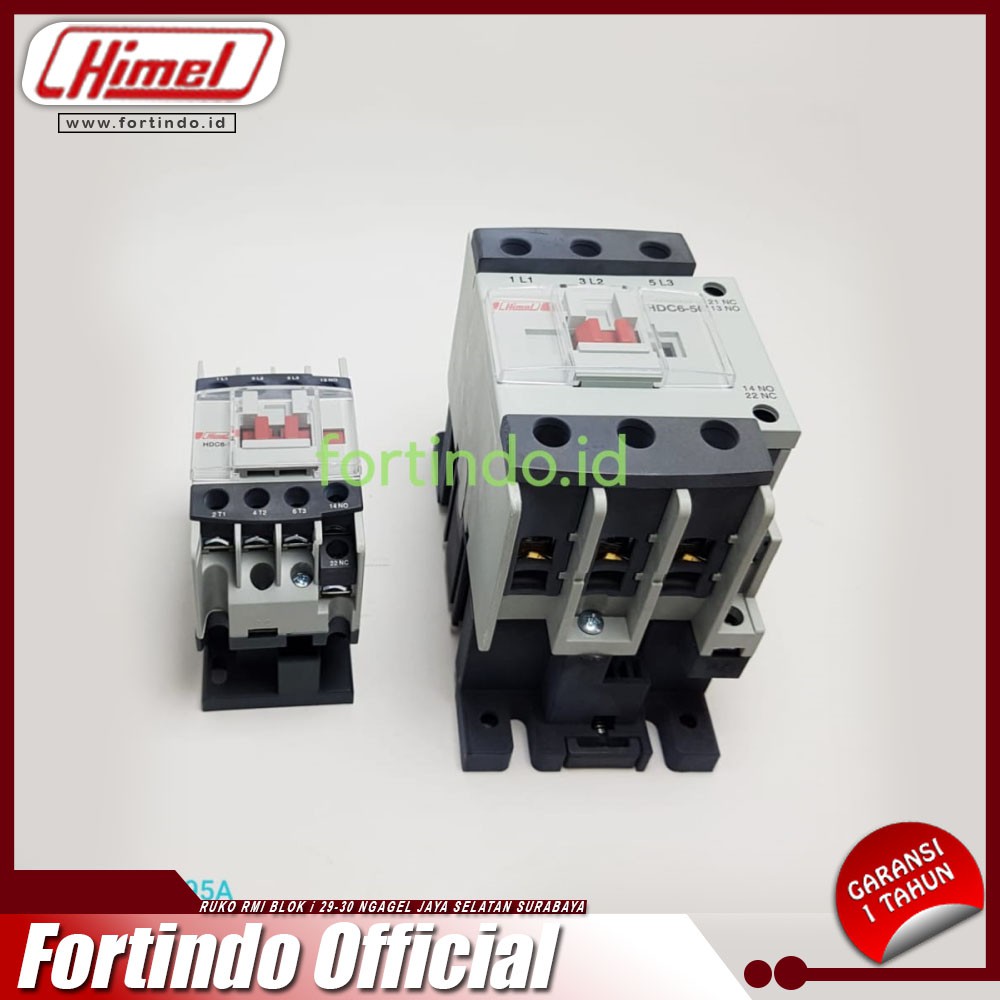 Jual Magnetic Contactor Himel HDC6-12 AC-3 12A 3Pole 5,5kW 3P Magnet kontaktor Delixi Bukan ...