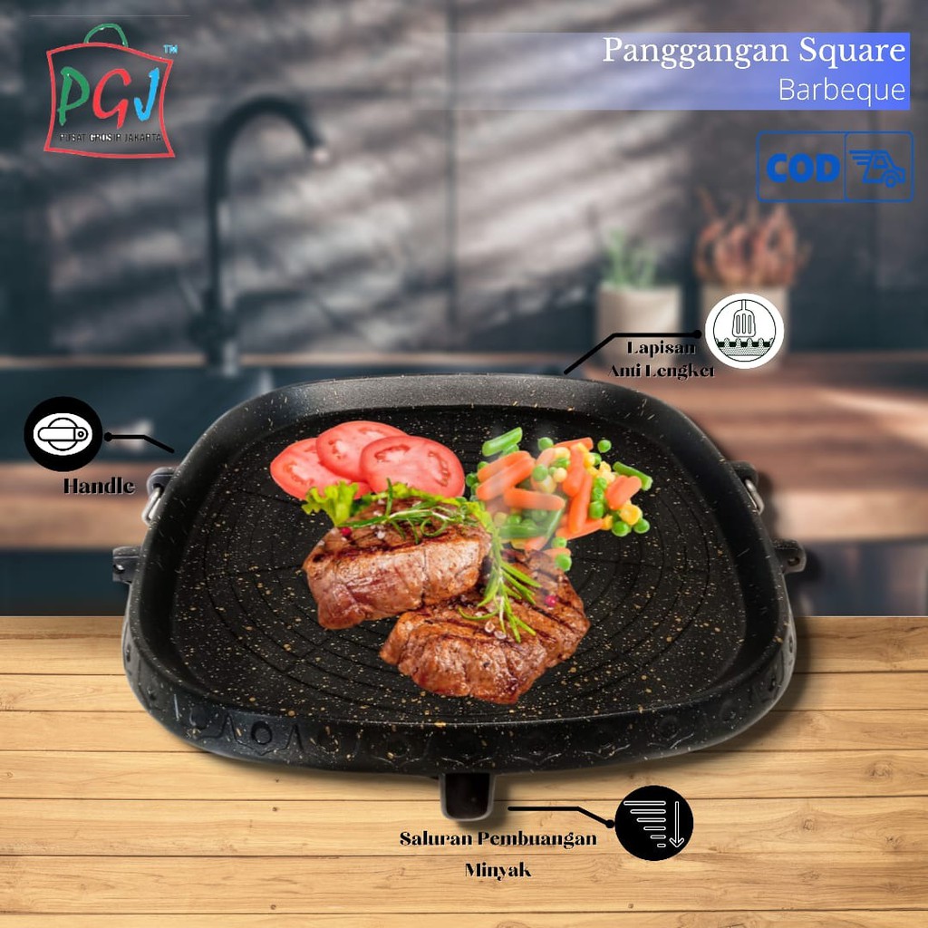Jual PGJ - Hanaro Square Multi Roaster 32 Cm Grill Panggangan BBQ Anti ...