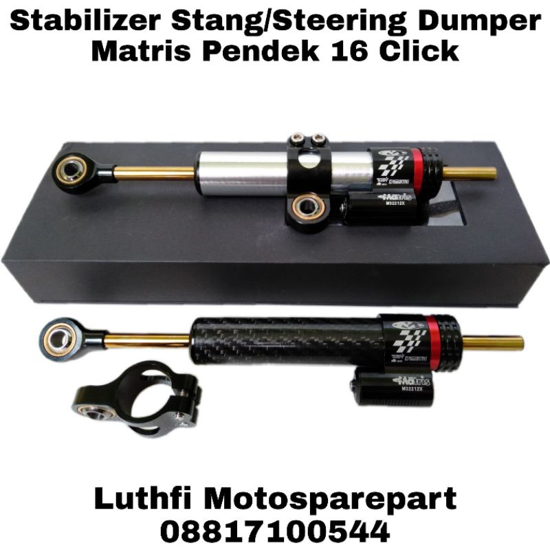 Jual Stabilizer Stang / Steering Dumper Matris Pendek 16 Click Silver ...