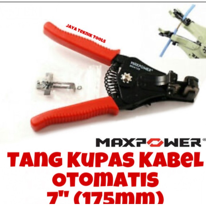 Jual Tang Kupas Kabel Wire Stripper 7" 175mm Maxpower Otomatis Automatic | Shopee Indonesia