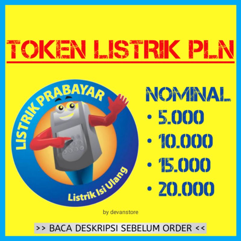 Jual Token Listrik PLN 5k 10k 15k 20k | Shopee Indonesia