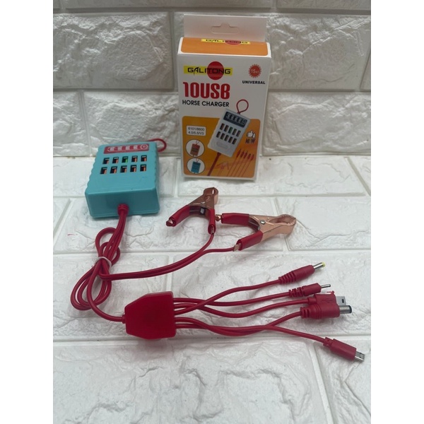 Jual Charger Aki Universal Usb Plus Kabel | Shopee Indonesia