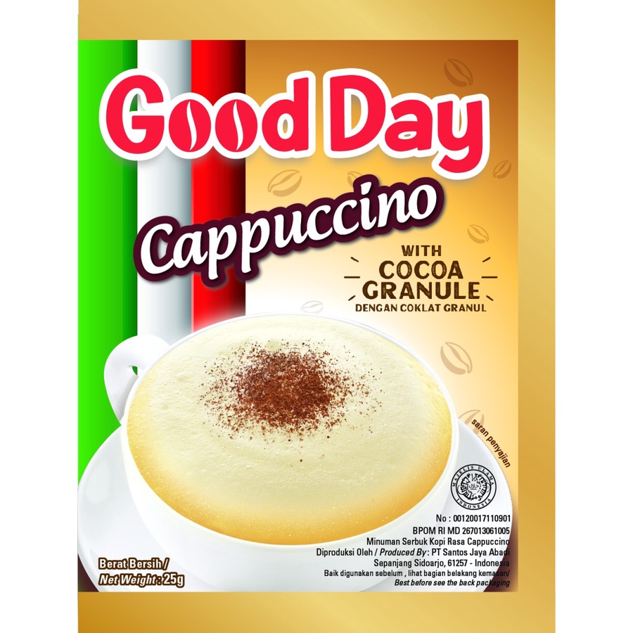 Jual GOOD DAY Cappuccino 1 Renteng (10 x 25 gr) | Shopee Indonesia