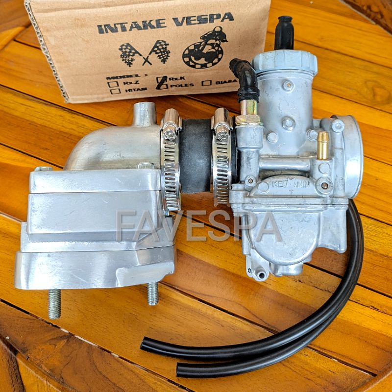 Jual INTAKE MANIPOL SUSUN VESPA MEMBRAN RX KING KOMPLIT KARBU PE PWK ...