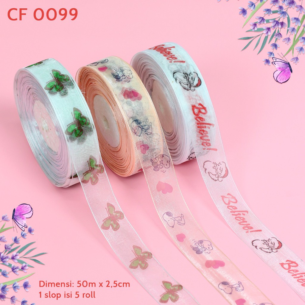 Jual Pita Roll Organdi Motif CF0099 - 3 Pilihan Warna/Motif | Shopee ...