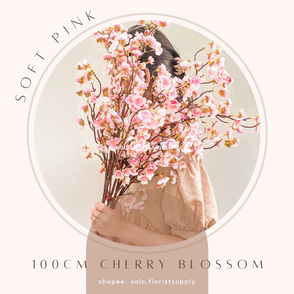 Jual 100cm JAPANESE CHERRY BLOSSOM SPRAY ARTIFICIAL FLOWER BUNGA PALSU ...