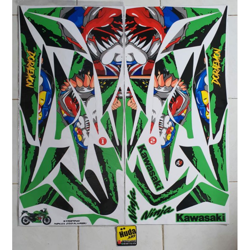 Jual striping variasi sticker kawasaki ninja 250cc 4 tak ninja karbu ...
