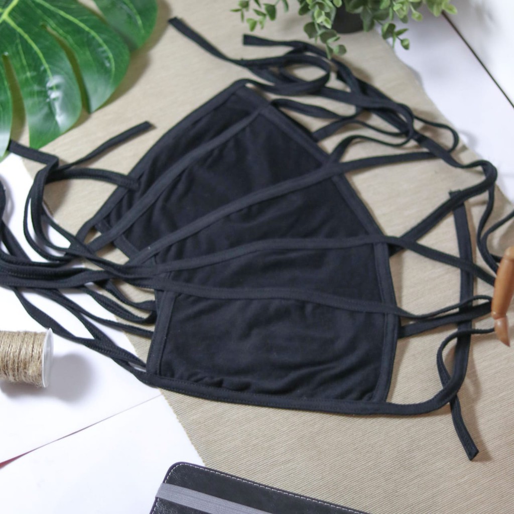 Jual Masker Kain Hitam Tebal 2 Lapis Aman Nyaman Grosir Masker Hijab ...