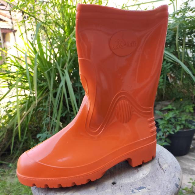 Jual sepatu boots pendek short oren orange medis k3 apd murah steffi ...