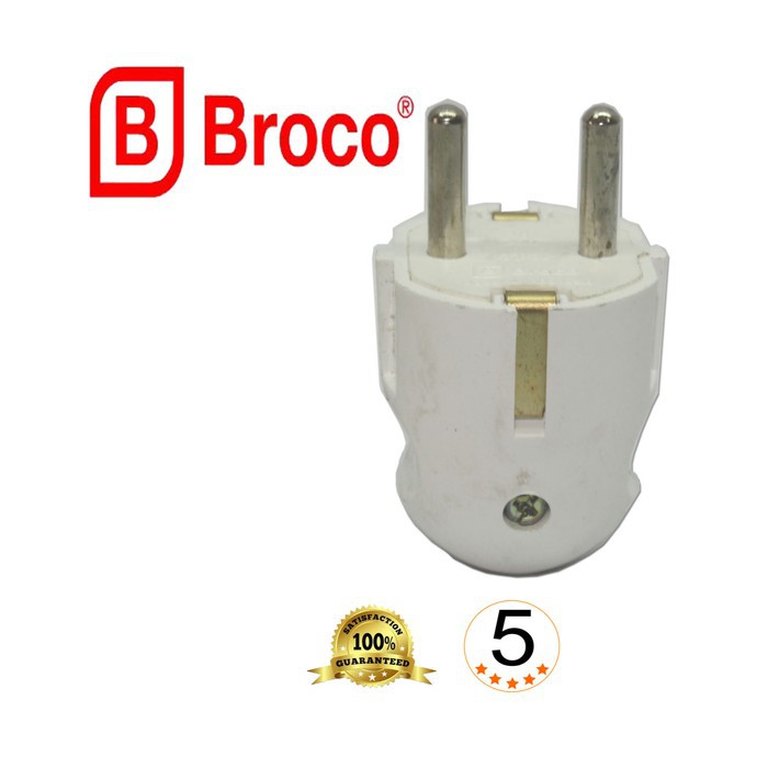 Jual BROCO Steker Arde / Colokan Bulat Putih 13310L | Shopee Indonesia