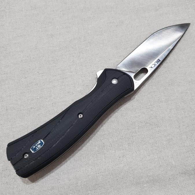 Jual PISAU LIPAT BUCK 347 VANTAGE PRO CONTOURED BLACK G10 HANDLES ...