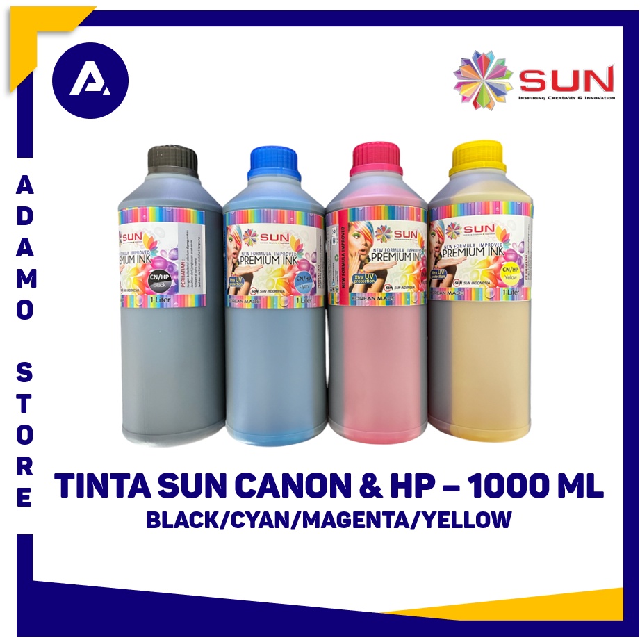 Jual Refill Tinta Sun Premium Ink Canon HP 1000ml | Shopee Indonesia
