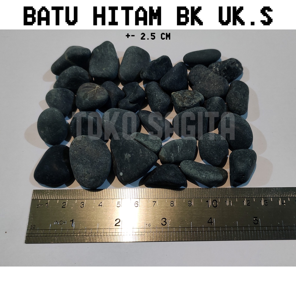 Jual Batu Alam Hitam 1 KG batu koral hitam hiasan taman dan halaman ...