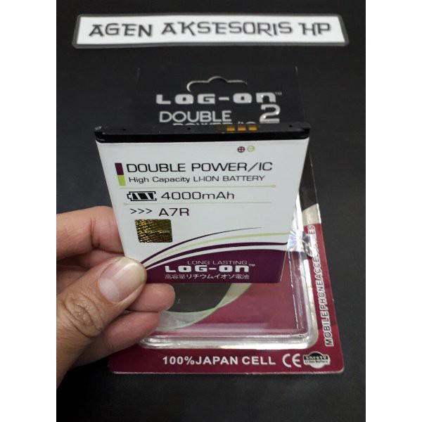 Jual Baterai Evercross A7R Batre LOG-ON Double Power IC Battery 2 IC 4000mAh aah | Shopee Indonesia