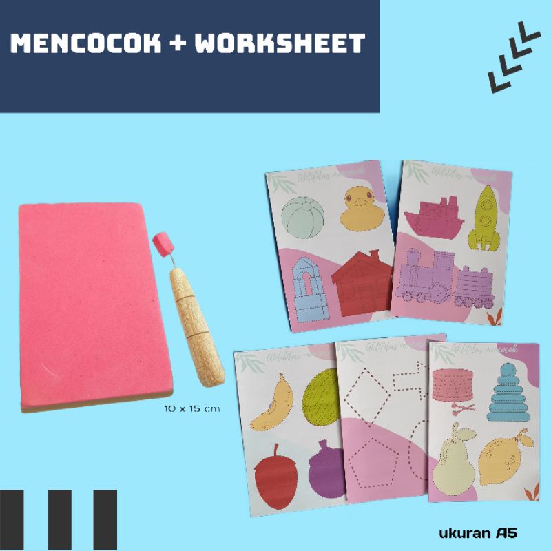 Jual nafisah edutoys MENCOCOK MENCOCOK mainan mencocok sensory play ...