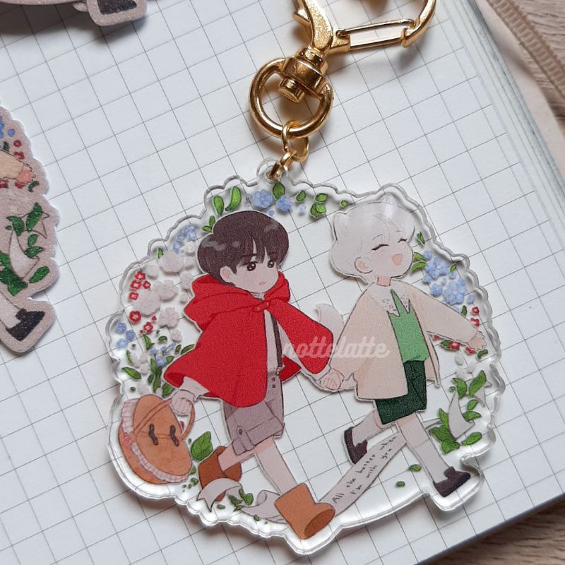 Jual [ENHYPEN] SunSun Little Red Riding Hood & The White Fox (Keychain ...