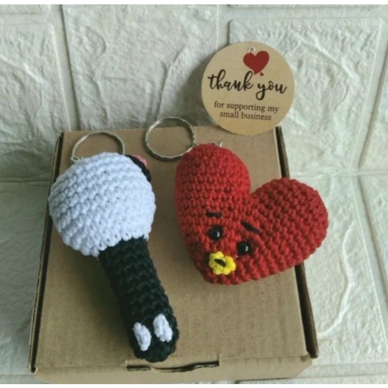 Jual ganci amigurumi bt21 lightstick | Shopee Indonesia