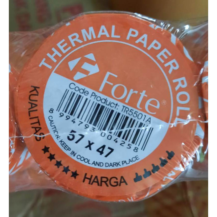 Jual FORTE themal 57x47 kertas struk parkir dan mesin kasir | Shopee ...