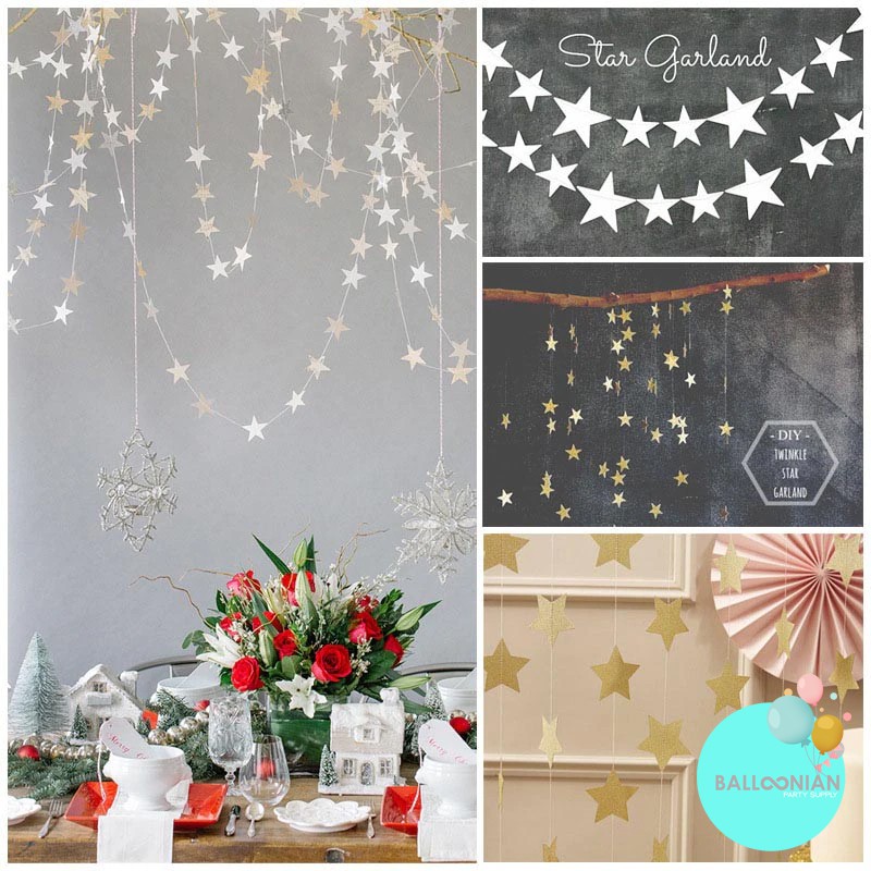 Jual Party Garland 2D/Banner Garland Bintang/Banner Love | Shopee Indonesia
