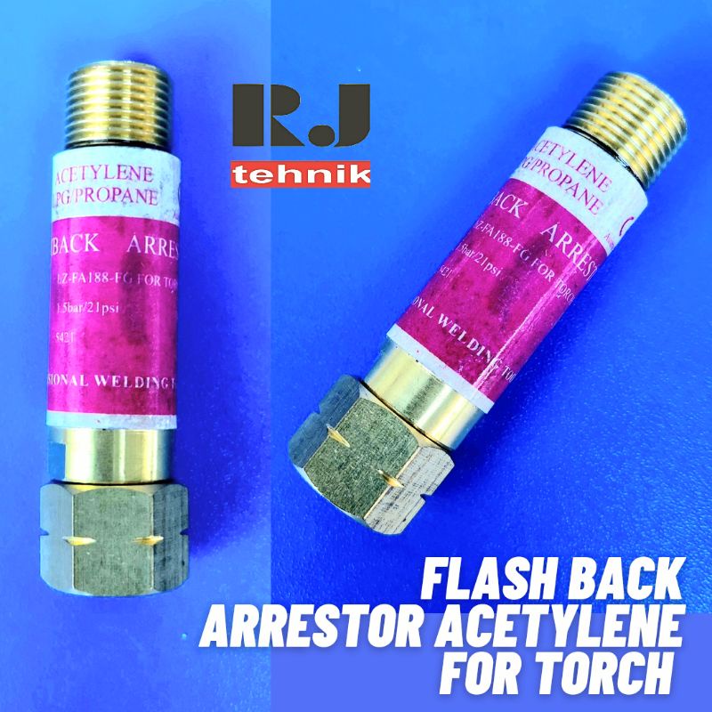 Jual Flashback Arrestor Acetylene Flash Back For Torch Acetylene Merah ...