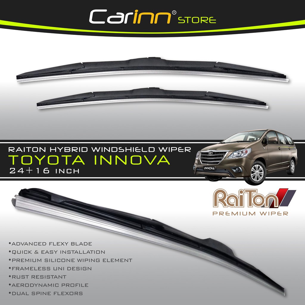 Jual Raiton Sepasang Wiper Hybrid Kaca Depan Mobil Toyota Innova 24 ...