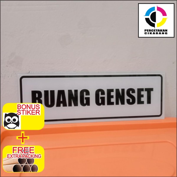 Jual Terlaris SIGN AKRILIK K3 RAMBU SAFETY RUANG GENSET Elegan | Shopee ...