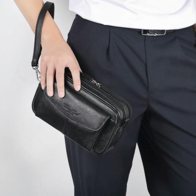 Jual TAS TANGAN PRIA HANDBAG KULIT LEATHER TAS PRIA WANITA DIJAMIN ...