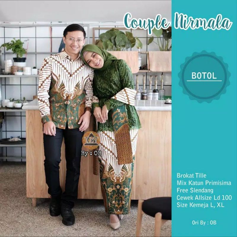 Jual COUPLE MIKA BROWN NIRMALA IJO BOTOL COUPLE WISUDA TUNANGAN LAMARAN ...