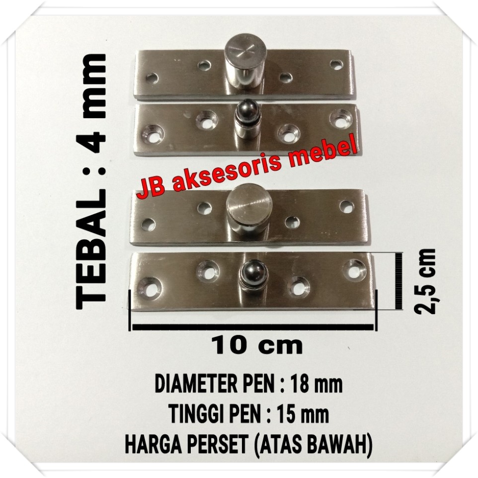 Jual ENGSEL PIVOT PUTAR JENDELA 10 cm STAINLESS STEEL | Shopee Indonesia