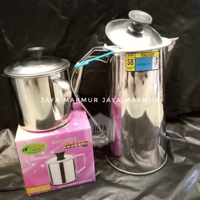 Jual Set Teko Thai Tea Moncong Pendek / Teko Teh Tarik Corong Pendek ...