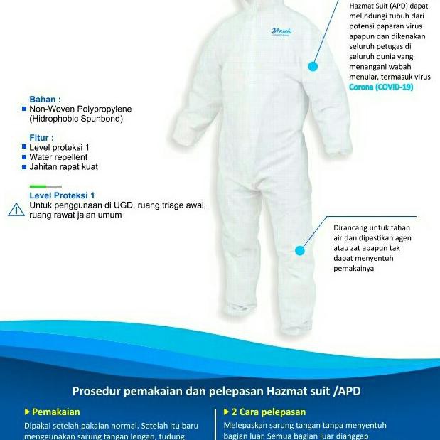 Jual BAJU APD / HAZMAT SUIT / APD SUIT 75 gsm | Shopee Indonesia