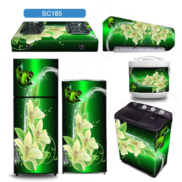 Jual sticker kulkas bunga 2 pintu | Shopee Indonesia