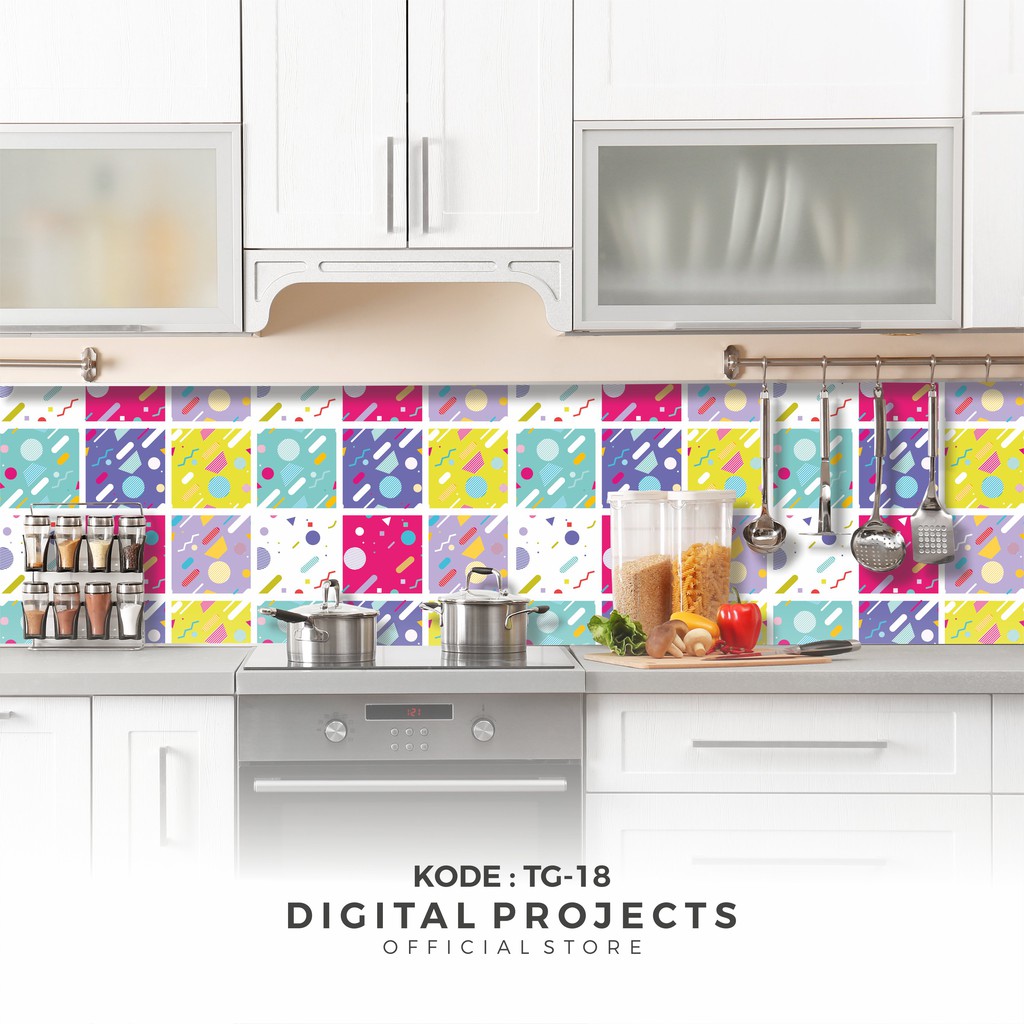 Jual Stiker Meja Tegel Dinding Kaca Lantai Rumah design motif dot warna ...
