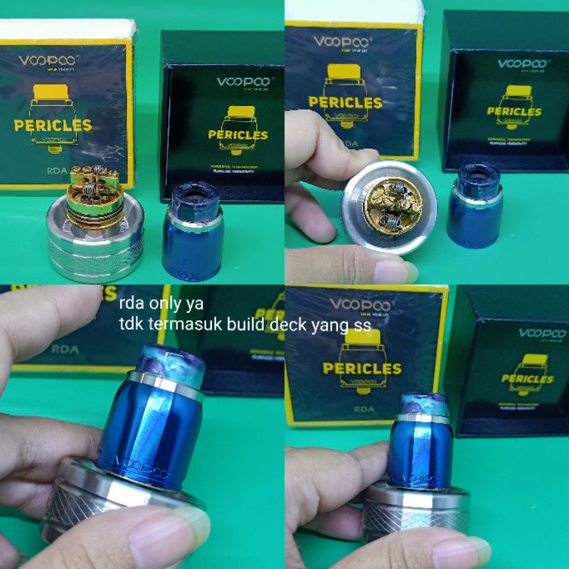 Jual RDA Authentic dual coil blue biru rare voopoo pericles second not ...